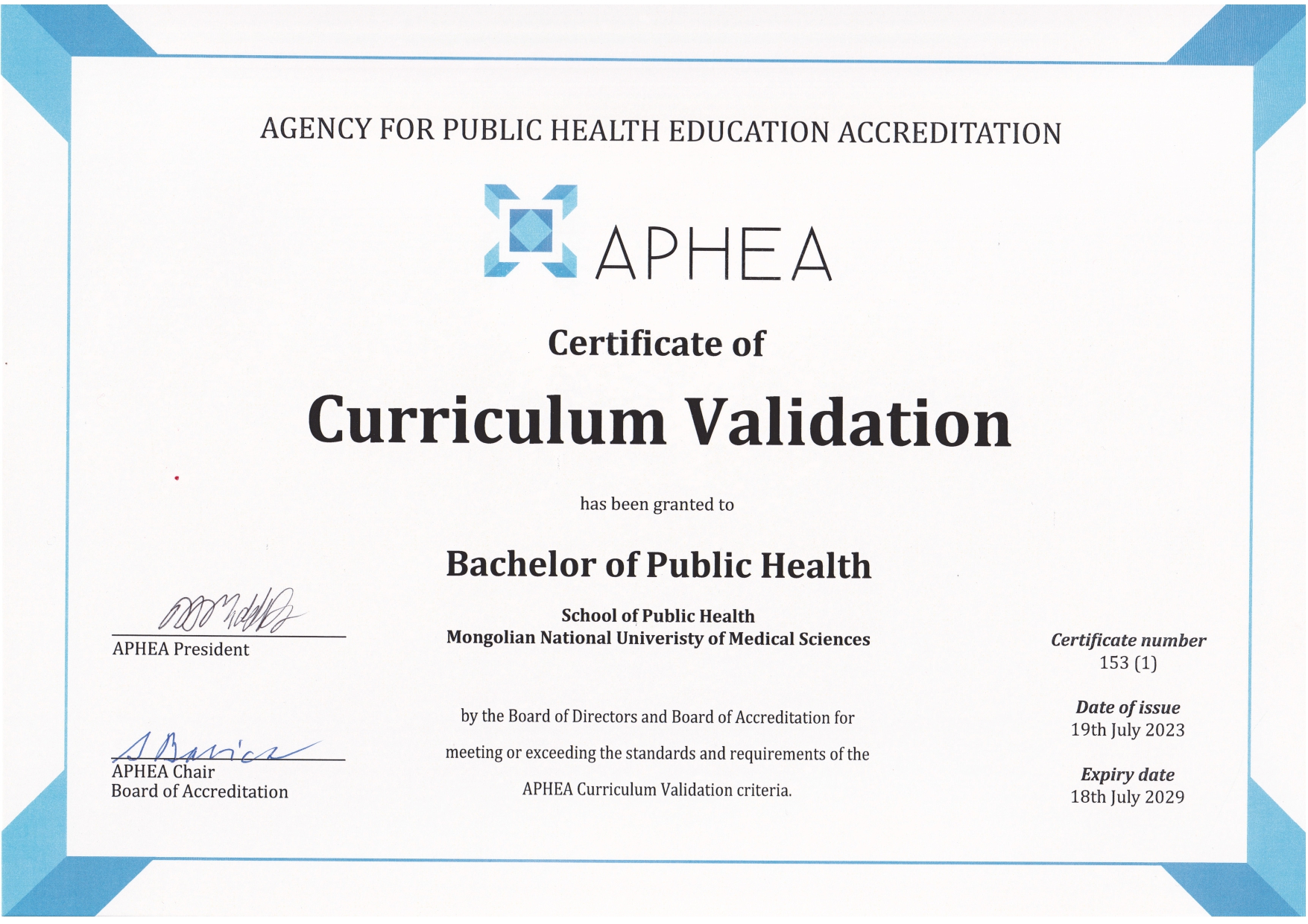 Accreditation – mnums.edu.mn